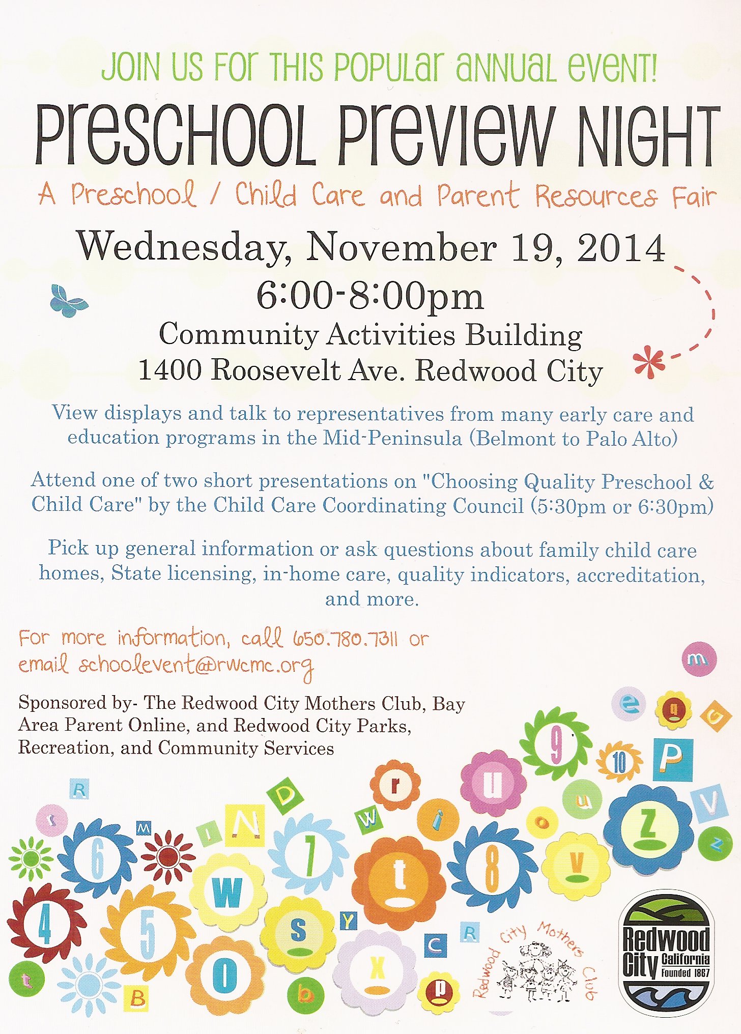  Preschool Preview Night A Preschool Childcare And Parent